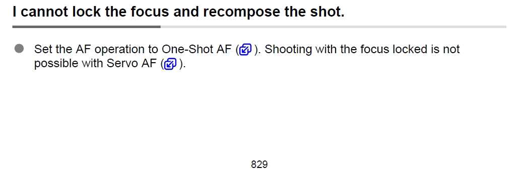 Solved: EOS R6 won't focus on the spot I choose - Canon Community