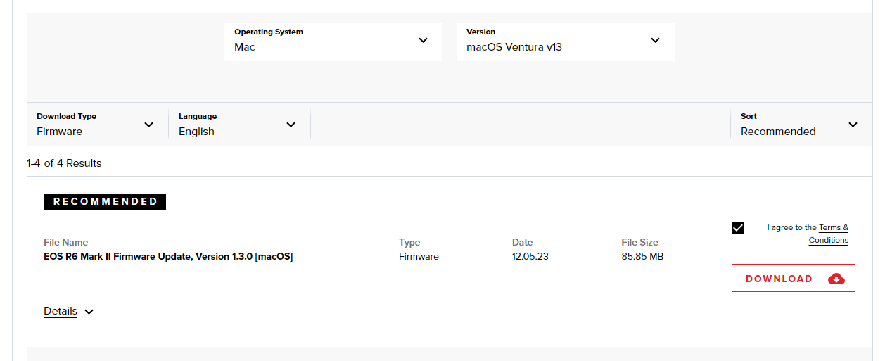 Solved: Re: How to install firmware update r6 Mark ii 1.3.... - Canon ...