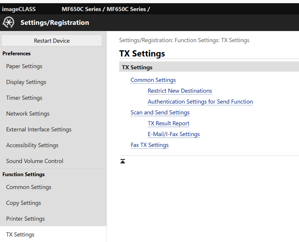 ImageCLASS MF656Cdw scan to email iCloud settings - Canon Community