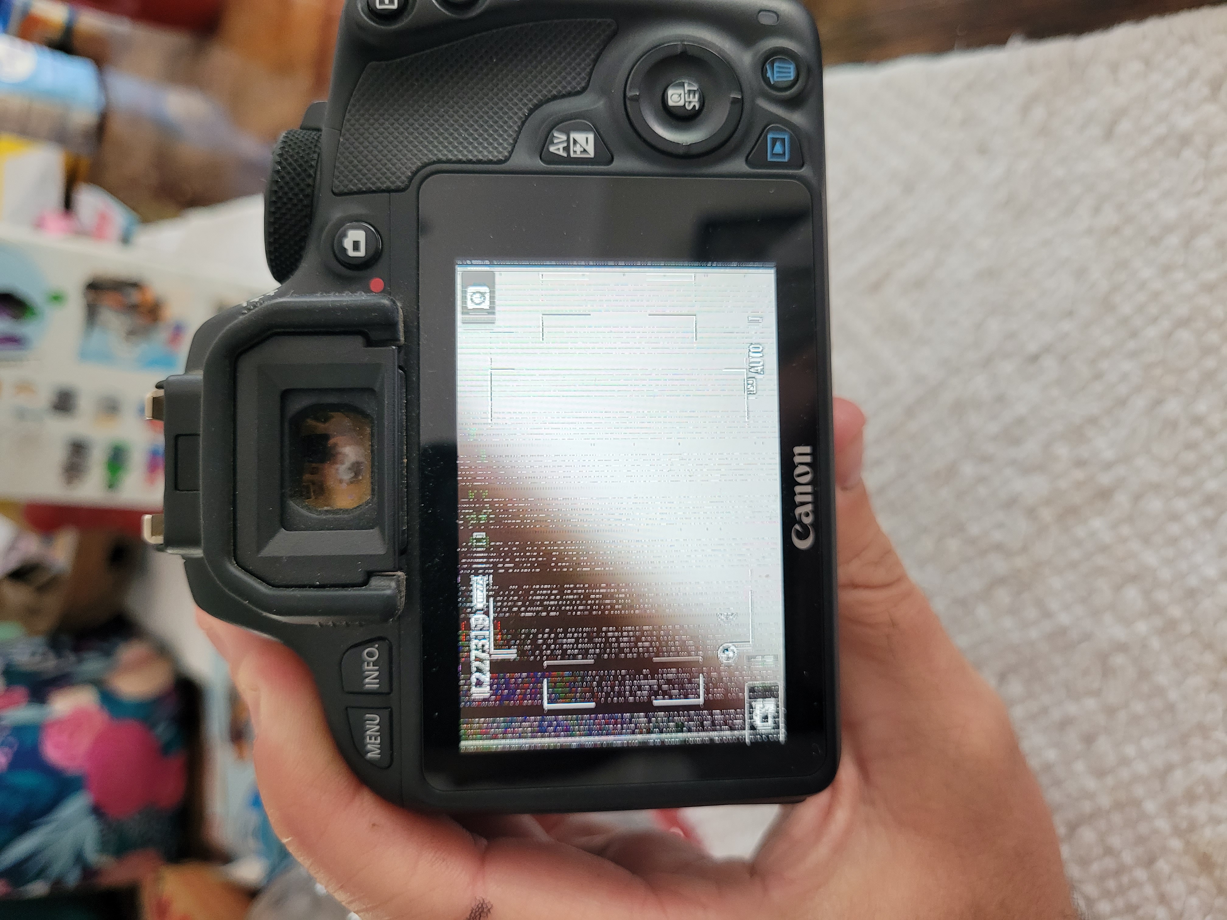 EOS Rebel SL1 vertical lines on display - Canon Community