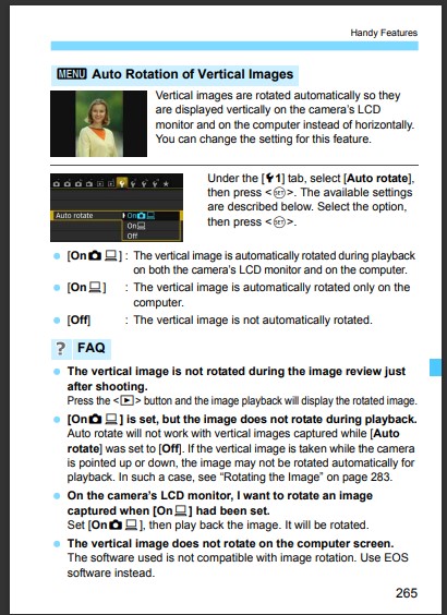 Rotation of saved pictures Canon T6i Rebel / Eos 7... - Canon Community
