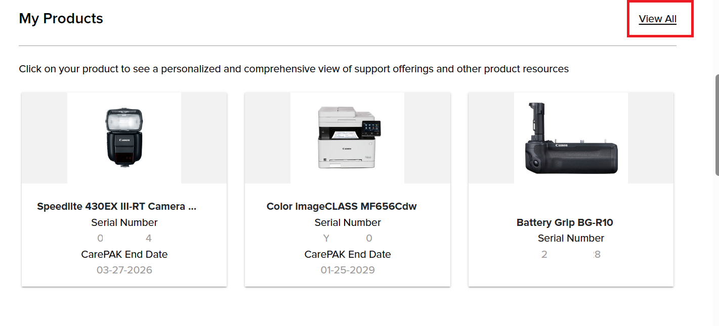 CarePAK missing previously-registered lens - Canon Community
