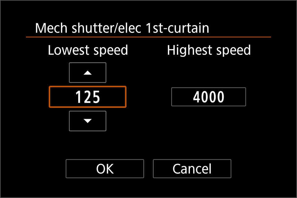 Solved: Is there a way to set minimum shutter speed for fv... - Canon Community