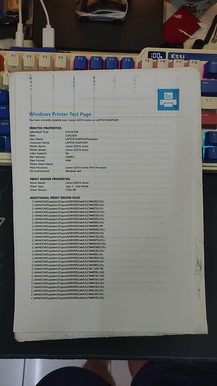 PIXMA G2010 Fixed smudge on paper - Canon Community