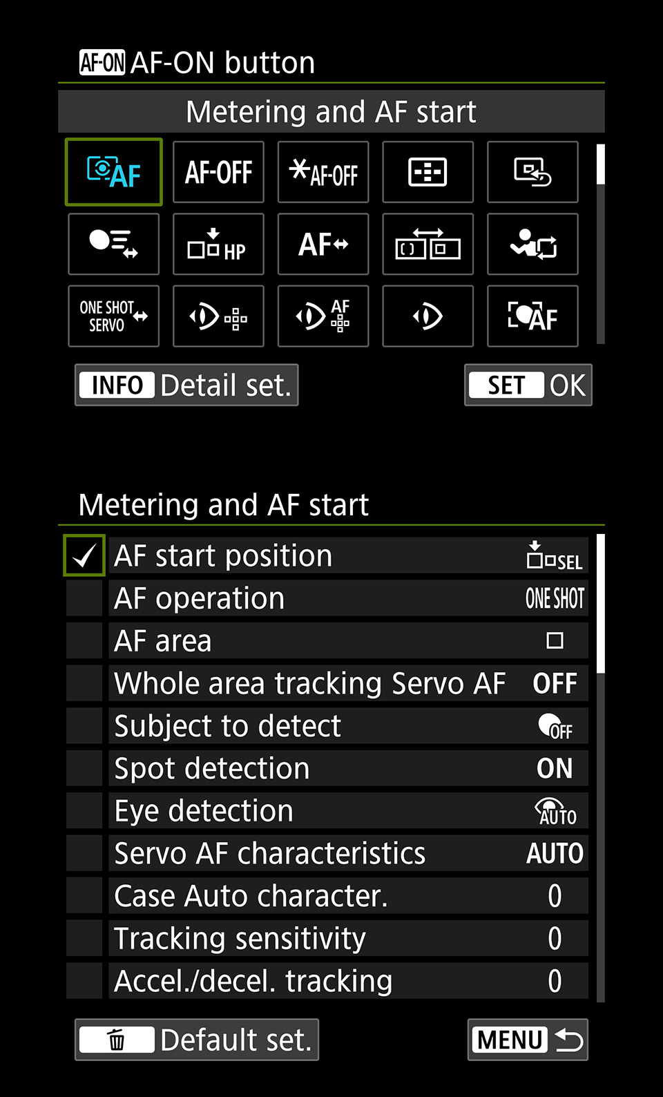 EOS R5 Mark II setting up back button focus - Canon Community