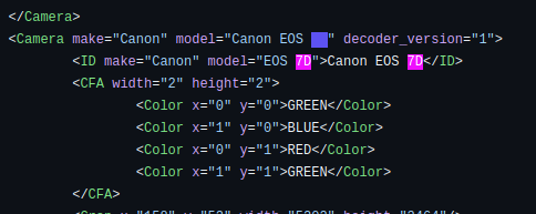 Bayer Pattern for EOS Rp Sensor - Canon Community
