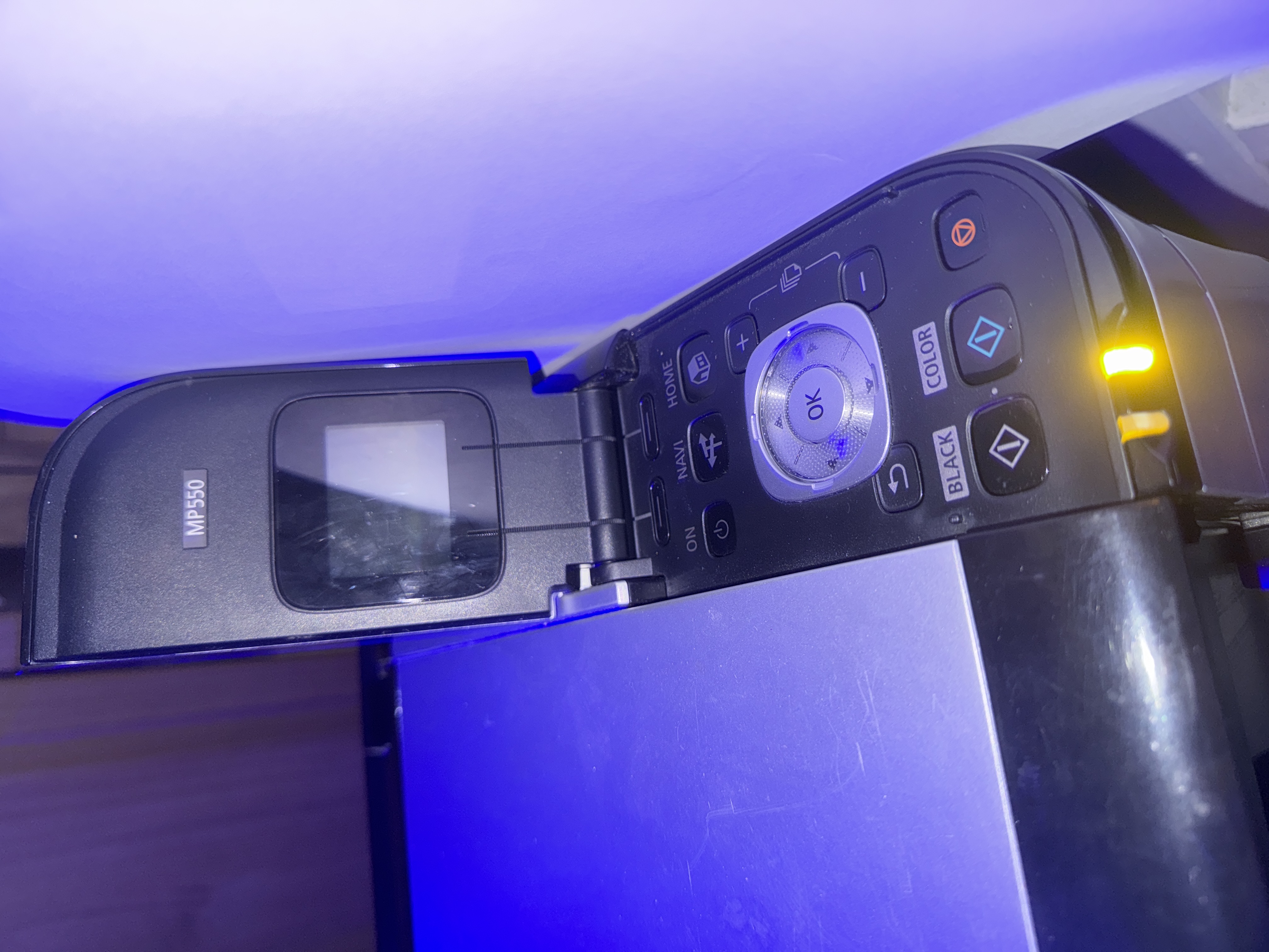 Canon MP550 Printer showing SOLID ORANGE🟠 Light - Canon Community