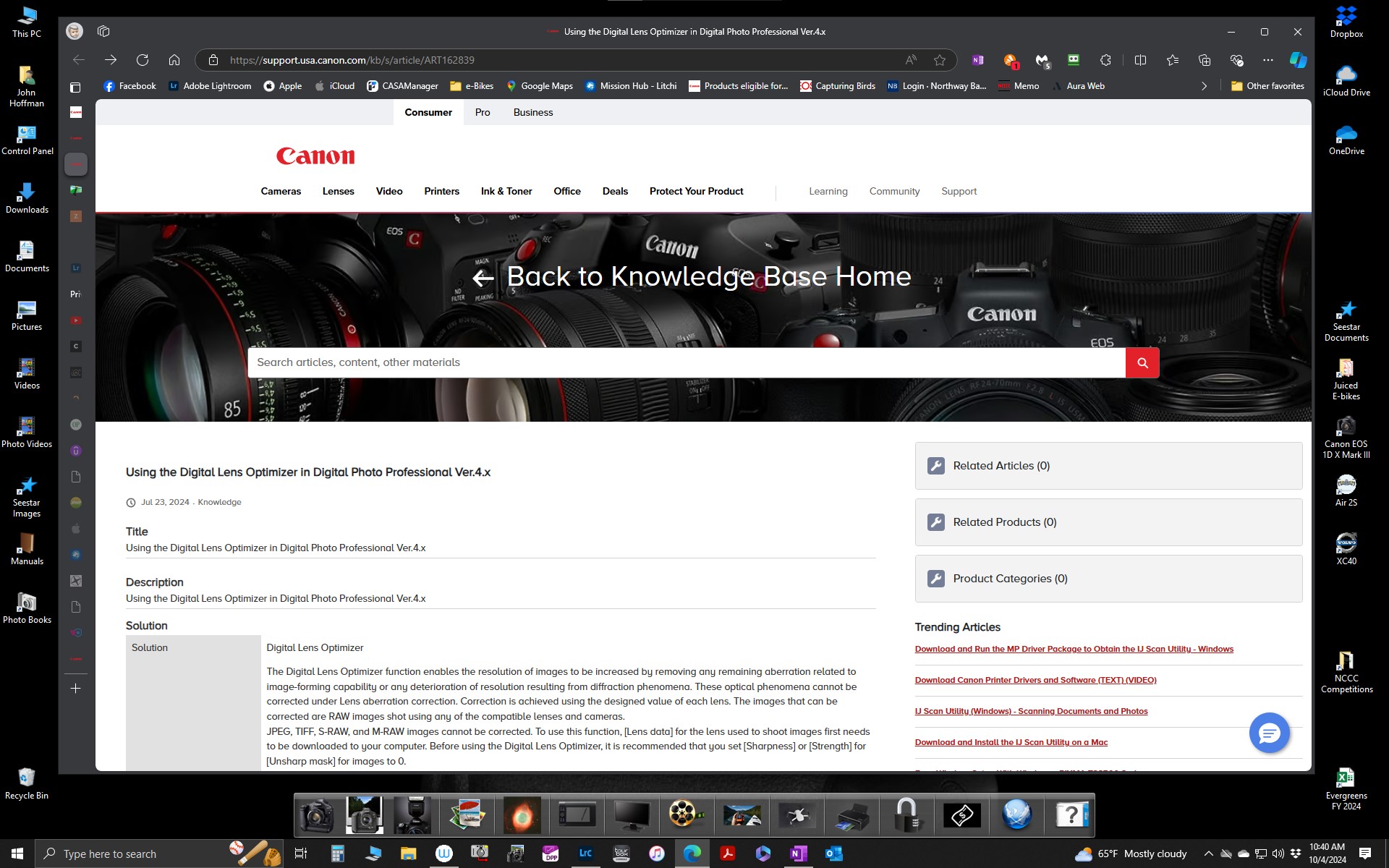Solved: Problem with Canon Knowledge Base Website - Canon Community