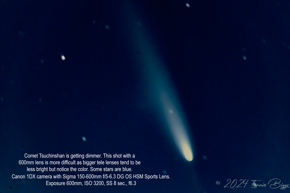 This has come up a lot: Comet photography tips - Canon Community