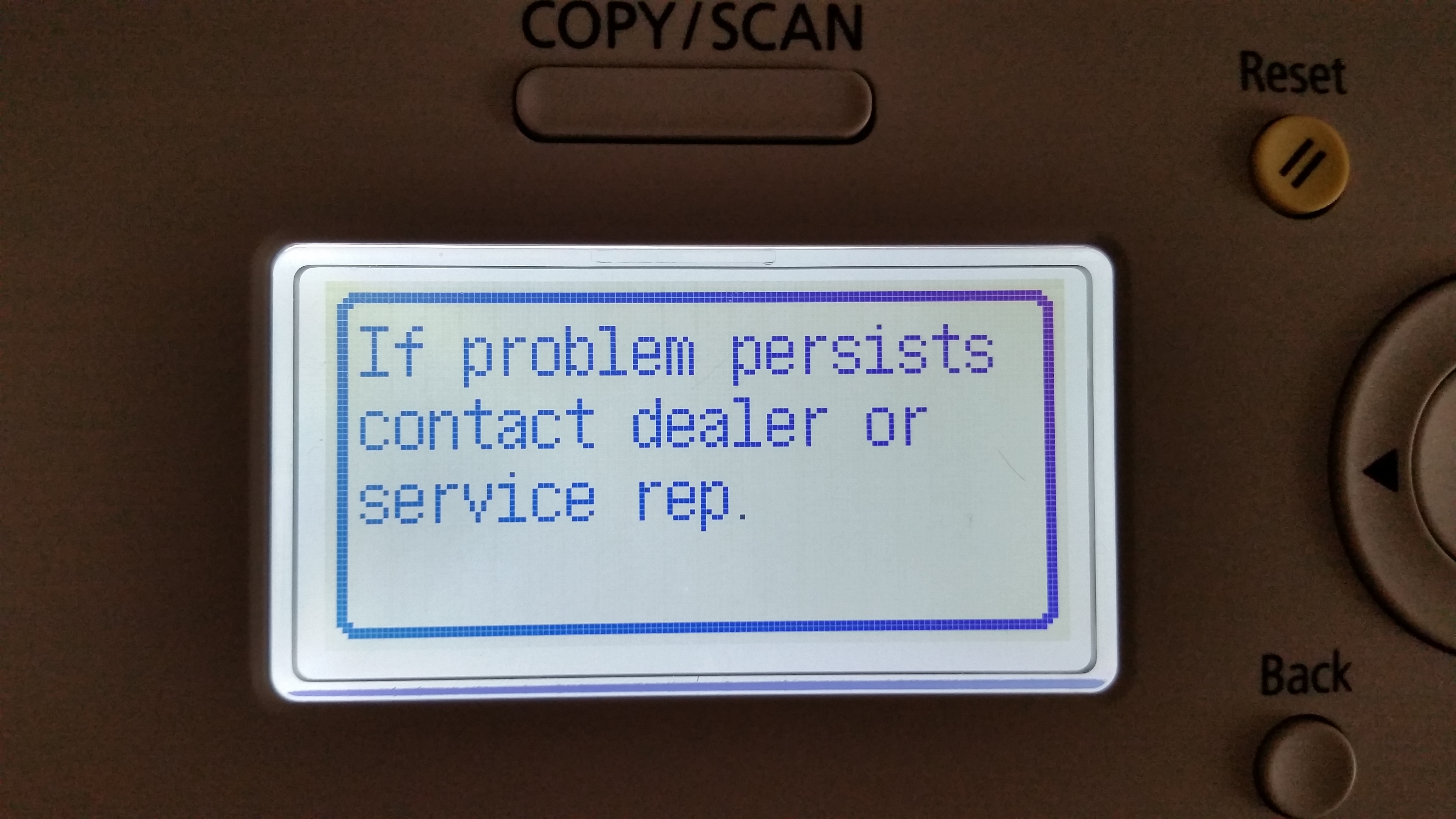 imageCLASS D530 Error Code E100-0001: Help.... - Canon Community