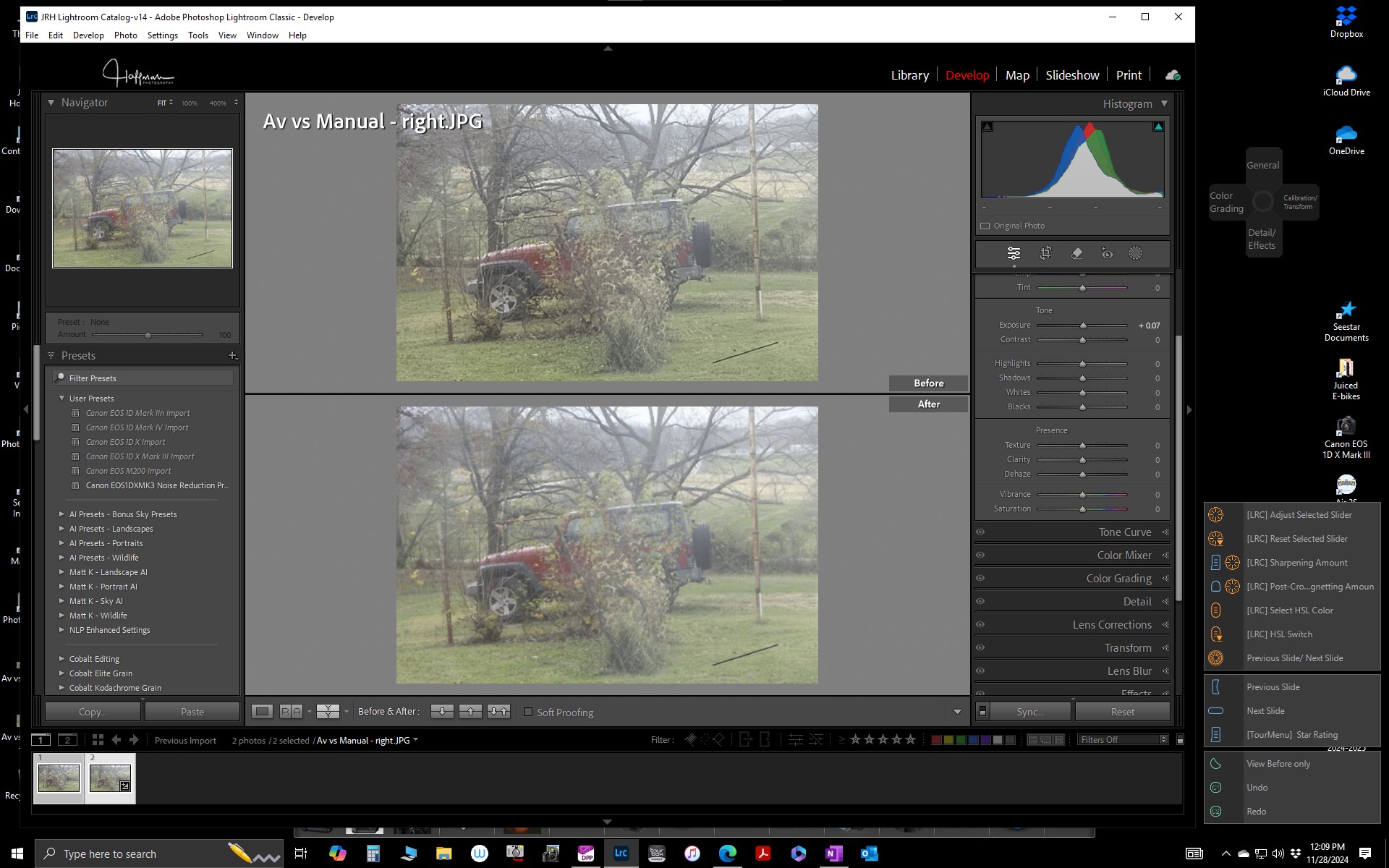 EOS Rebel T8i image differences in Av vs. Manual - Canon Community