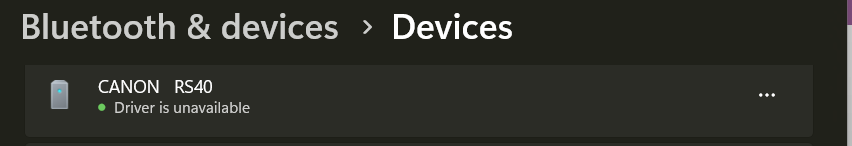 Cannon Photo RS40 Scanner -- "driver unavailable" - Canon Community
