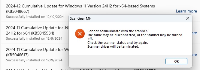 Microsoft Releases Fix For Scanning Issues After W... - Canon Community