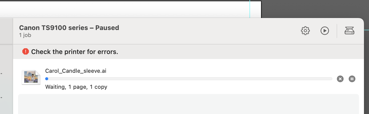 PIXMA TS9120 won't print after paper size error - Canon Community