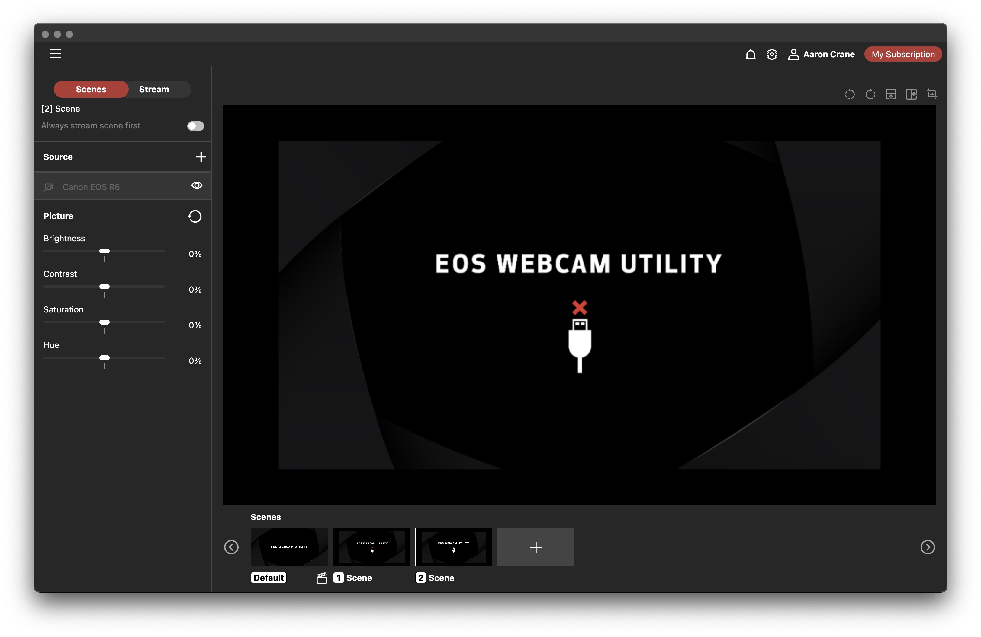 EOS Webcam Utility only shows its own logo - Canon Community