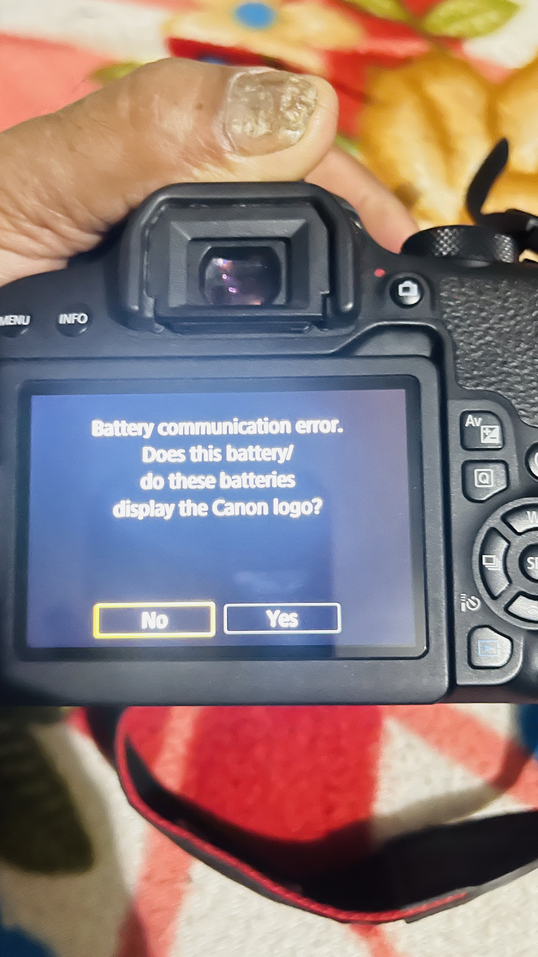 EOS Rebel T7i Battery communication error - Canon Community