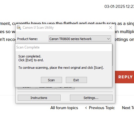 PIXMA TS5151 How to scan multiple pages into one d... - Canon Community