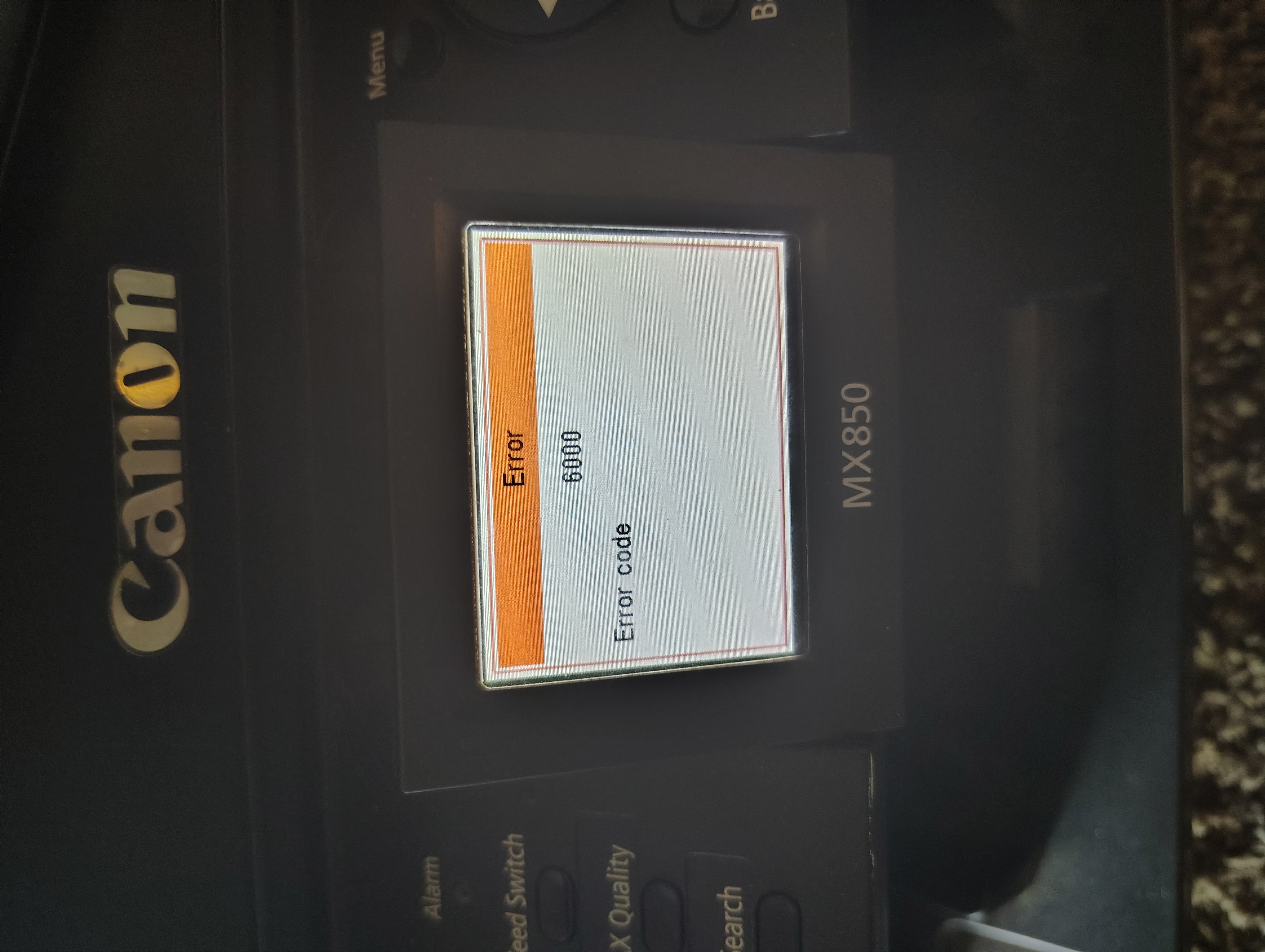 Error code 6000 mx850 canon printer - Canon Community