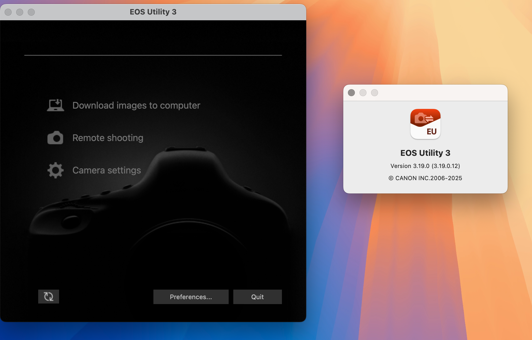 EOS Utility 3.19 Update Not Working - Canon Community