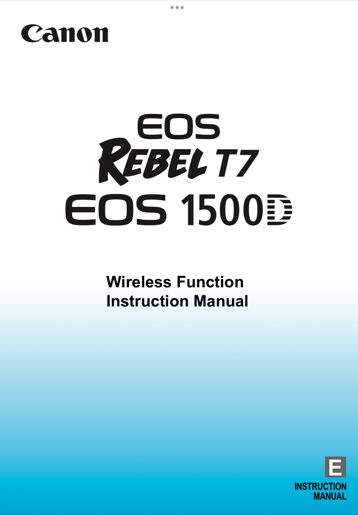 Solved: EOS T7 Rebel Wi-Fi Image Transfer - Canon Community