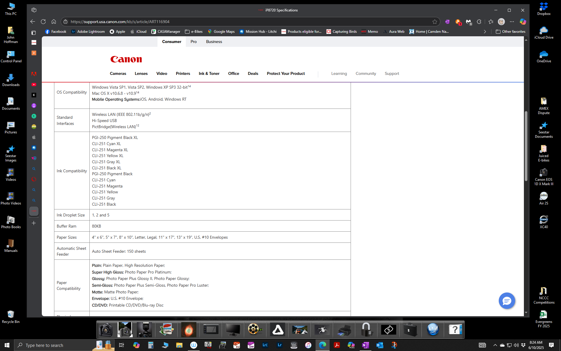 PIXMA iP8720 Canon ICC Profiles for Canon Paper/Ca... - Canon Community