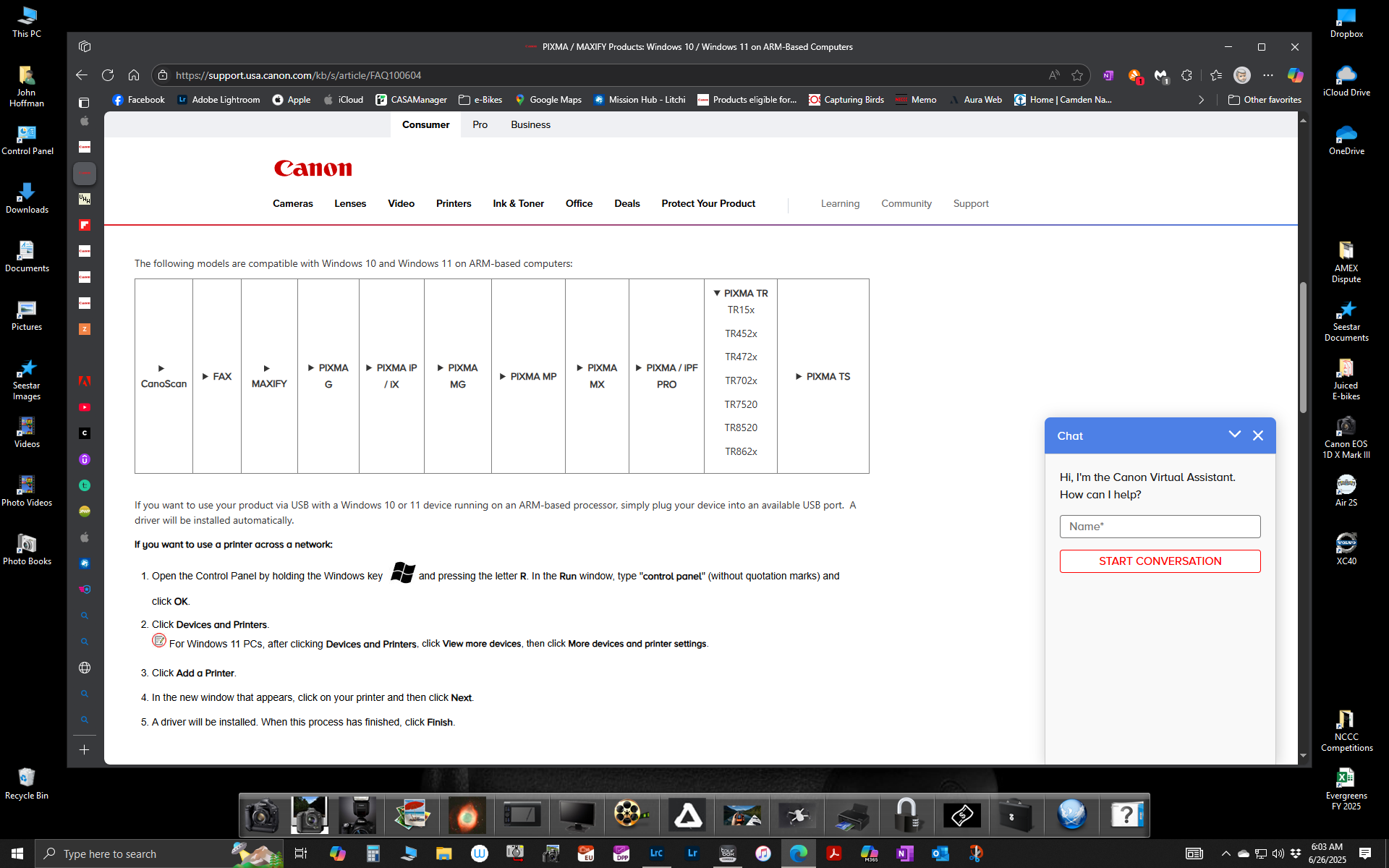 Can't install utility software on Snapdragon lapto... - Canon Community