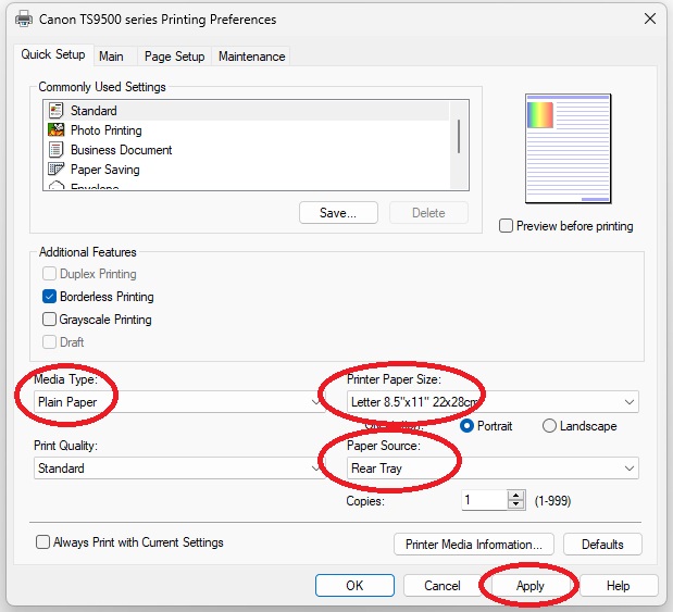 TS9520 defaults to rear paper tray - Canon Community