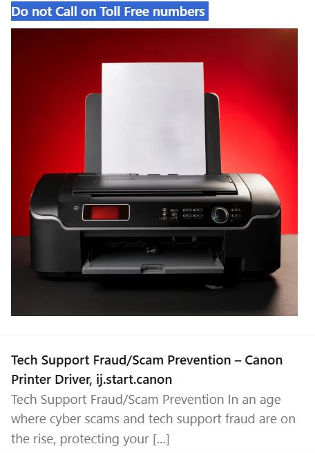 Canon Printer Set-up Scam - Canon Community