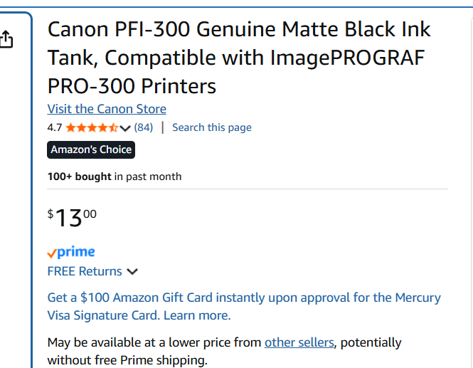 Ink for imagePROGRAF PRO-310 says not compatible - Canon Community