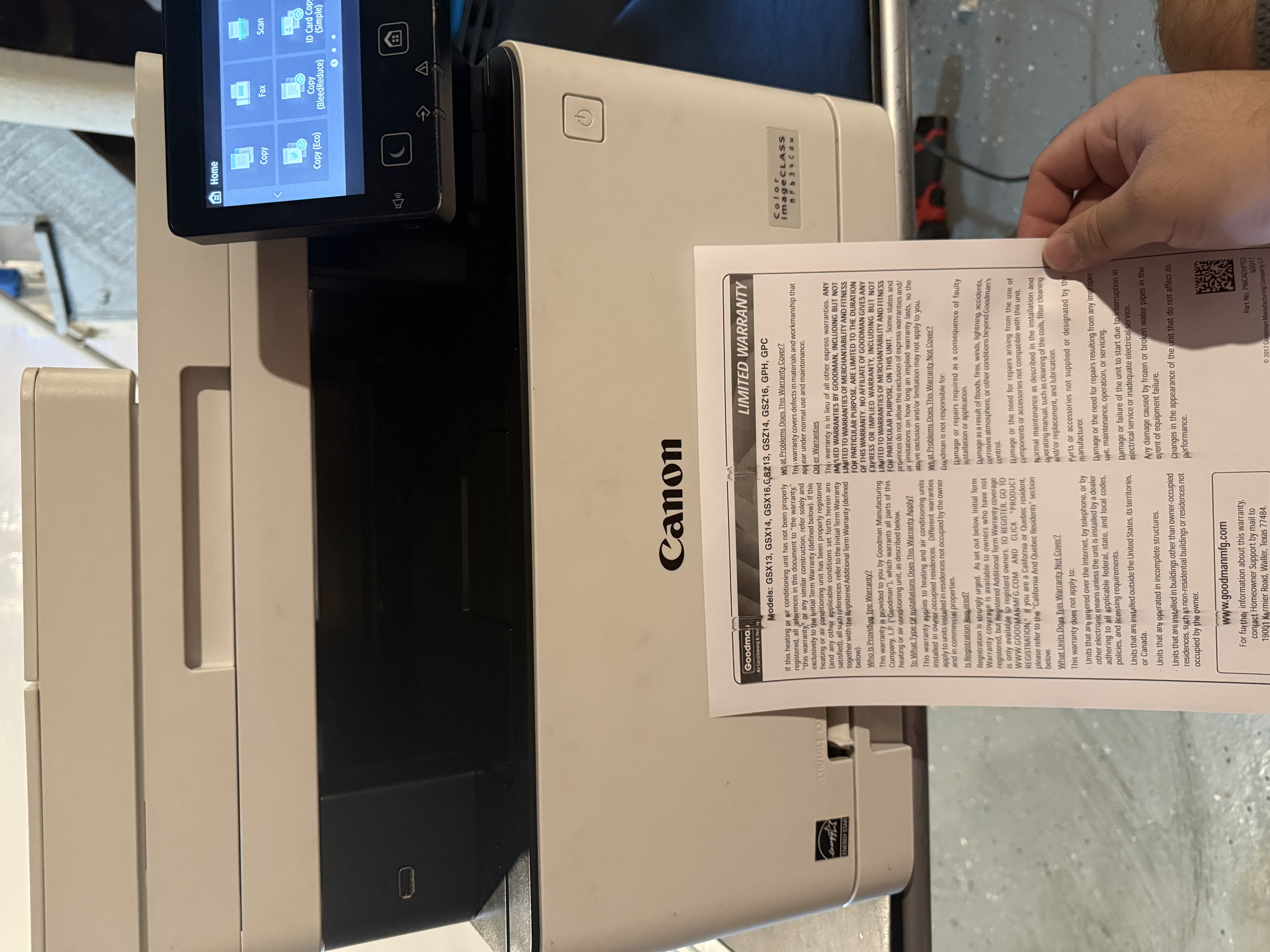 imageCLASS MF634Cdw 2 lines on paper - Canon Community
