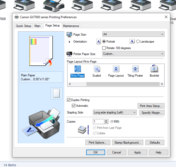 GX7070 Borderless printing - Canon Community