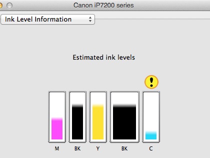 PIXMA iP7250 Low Ink Warning - Canon Community
